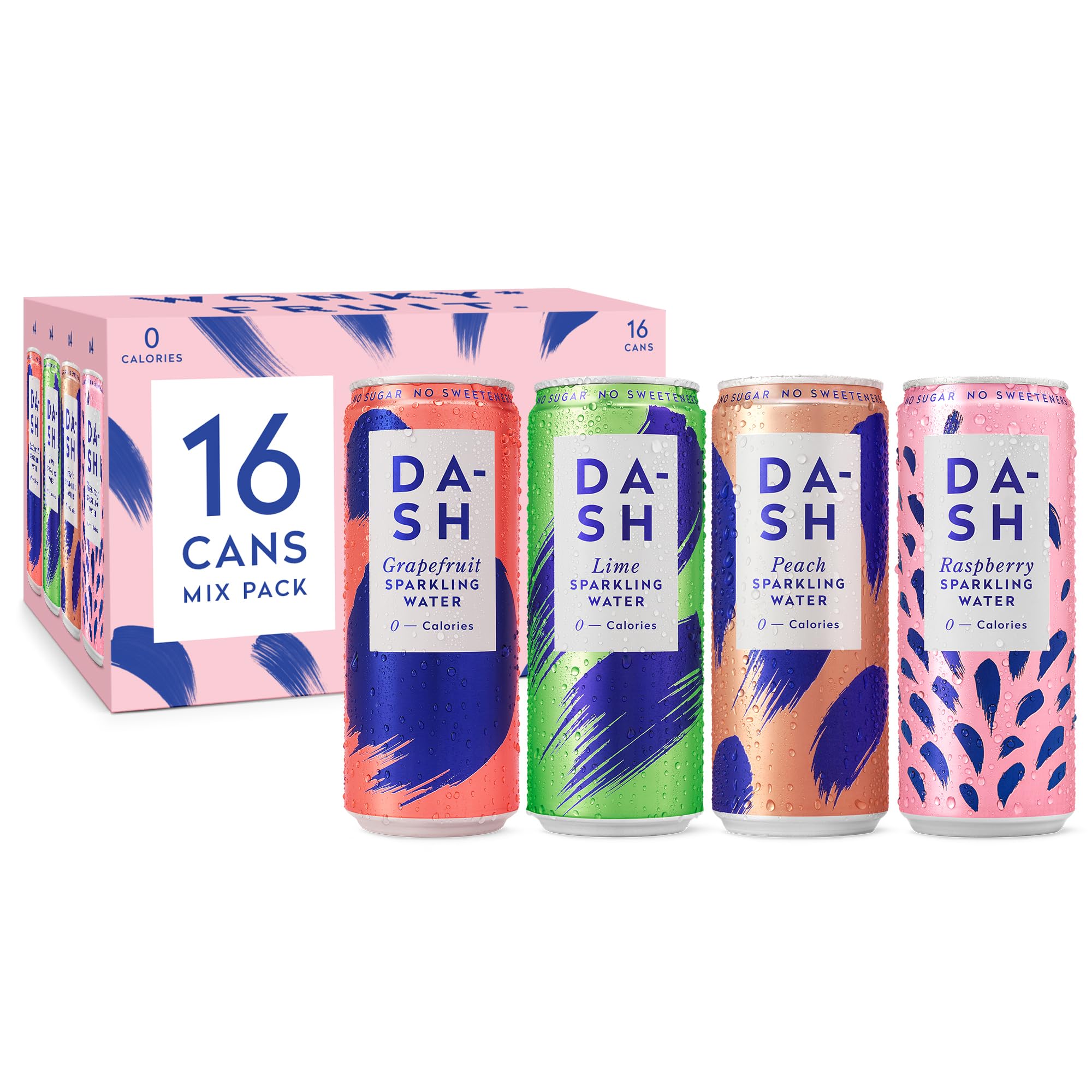 DASH Water Mixed Pack x 16 – Flavoured Sparkling Spring Water ...