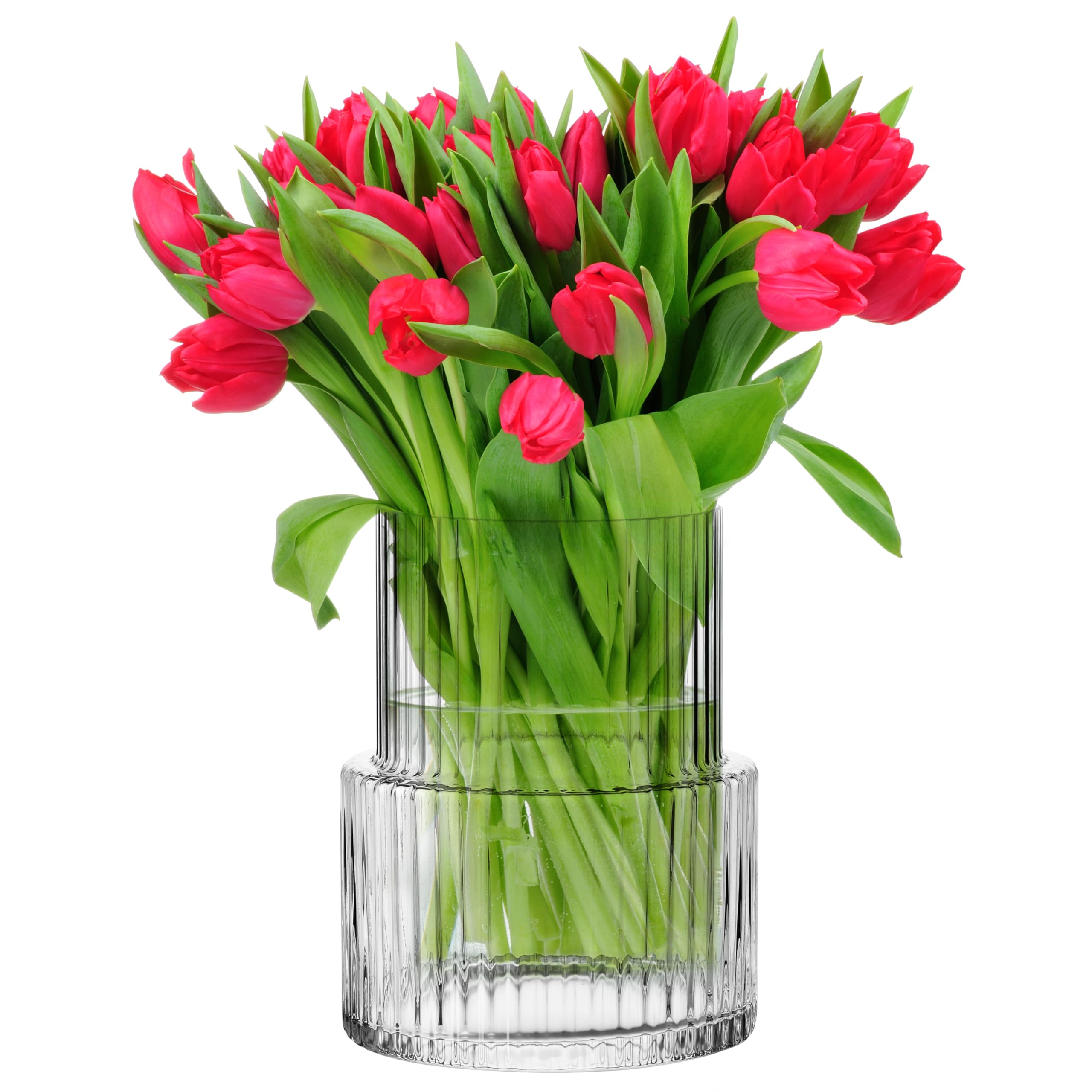 Snapklik.com : KROSNO Ribbed Flower Modern Japandi Decor Vase, 7,8 X 6 ...