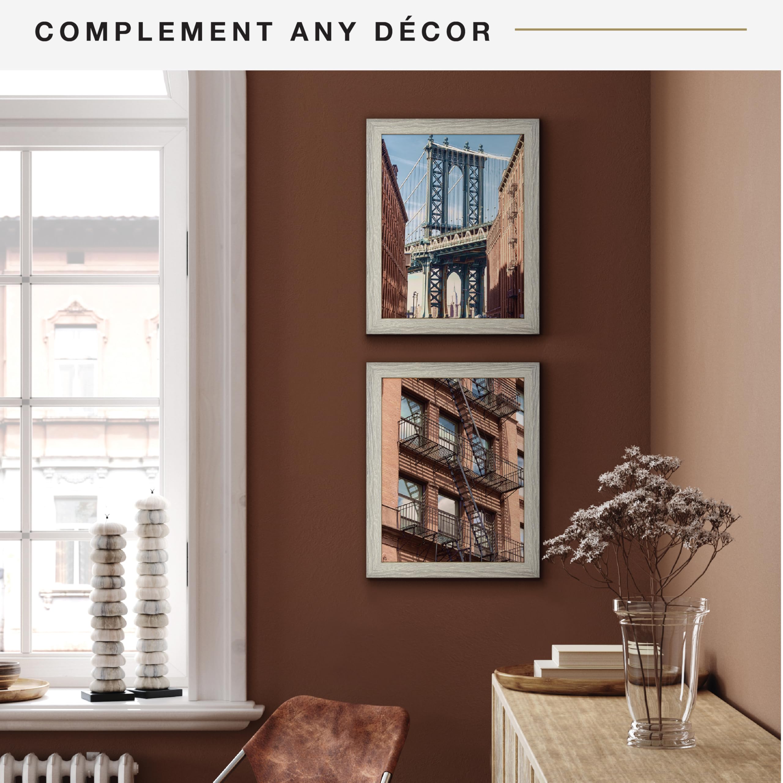 Snapklik.com : MCS Studio Gallery 11x14 Picture Frame Gray Woodgrain ...