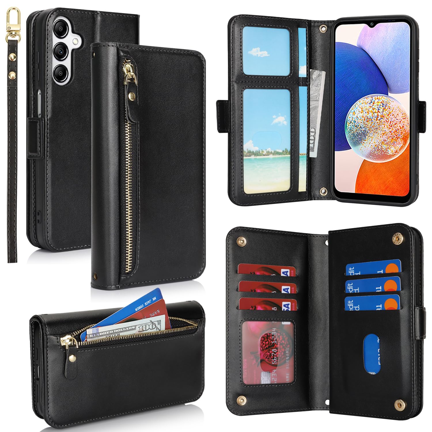 Amazon.com: SunYoo for Samsung Galaxy A14 5G Case Wallet with Card Holder,Galaxy A14 5G Wallet ...