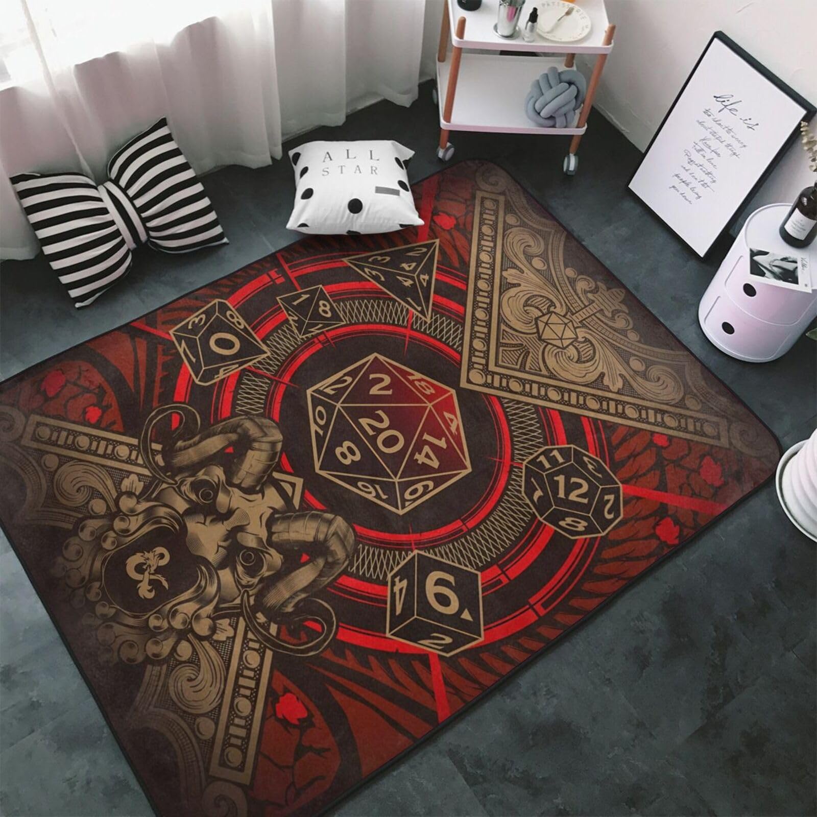 Amazon.com: JIOONDEMAND Dungeons Rug Dragons Area Rugs 3D Print Large ...
