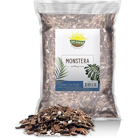 Monstera Houseplant Potting Soil Mix (8 Quarts), Custom Blend for ...