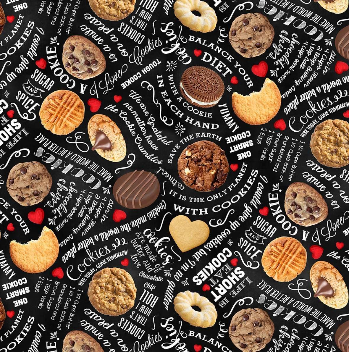 Amazon.com: Timeless Treasures - Smart Cookie - Cookies and Text ...