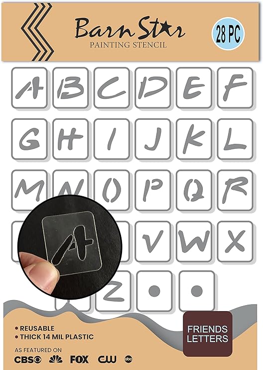 Amazon.com: Friends Letter Stencil Kit - Reusable Stencils - Full ...
