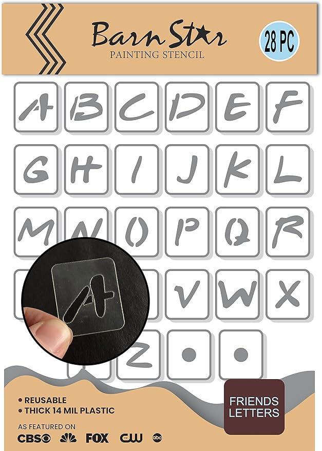 Amazon.com: Friends Letter Stencil Kit - Reusable Stencils - Full ...