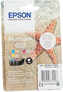 Epson 603 Starfish Genuine Multipack, 3-Colours Ink Cartridges : Amazon ...