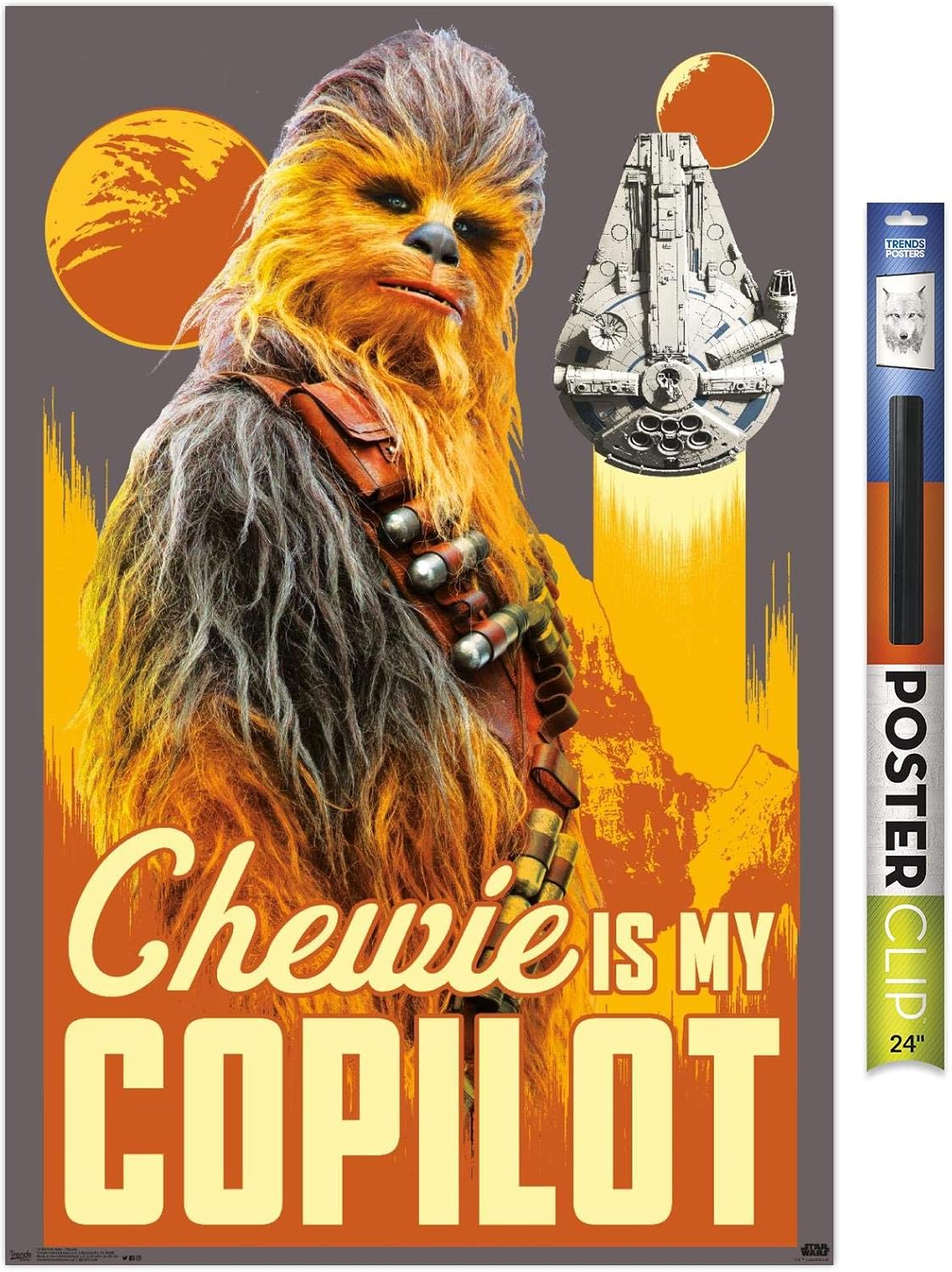 Amazon.com: Trends International Star Wars: Solo-Chewie Wall, 22.375 in ...