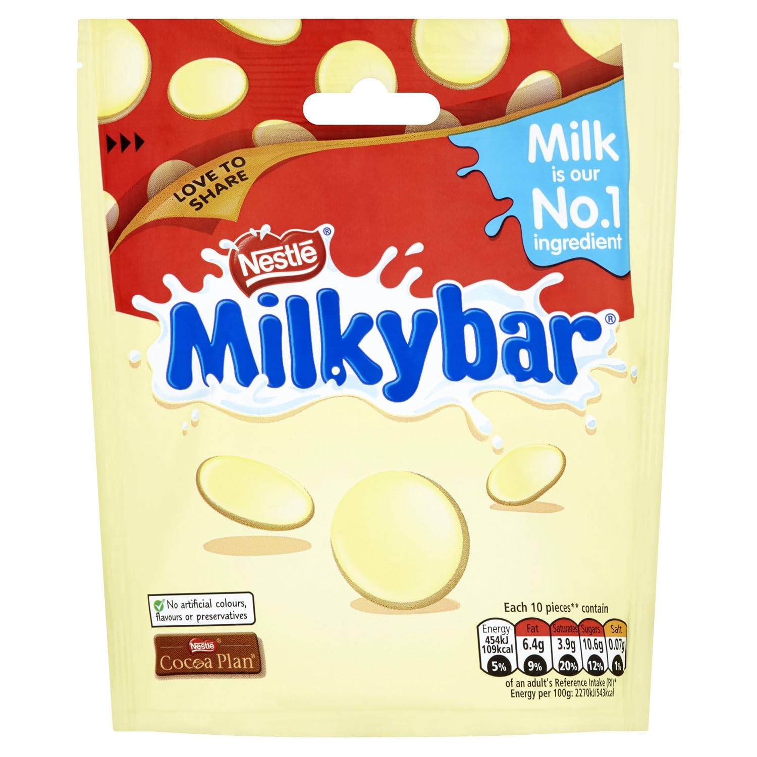 Amazon.com: Milkybar White Chocolate Giant Buttons Pouch, 103g