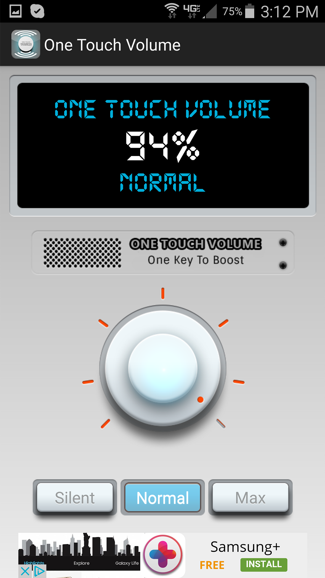 One Touch Volume Booster - App on Amazon Appstore