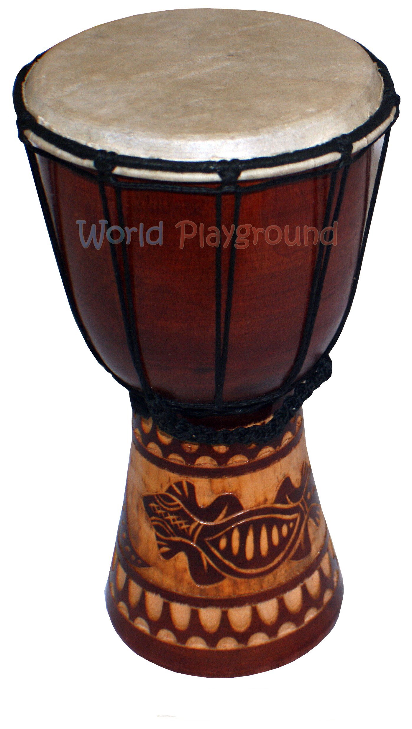 Geschnitzte Djembe Trommel - West Afrikanische Bongo Trommel, 30 cm ...