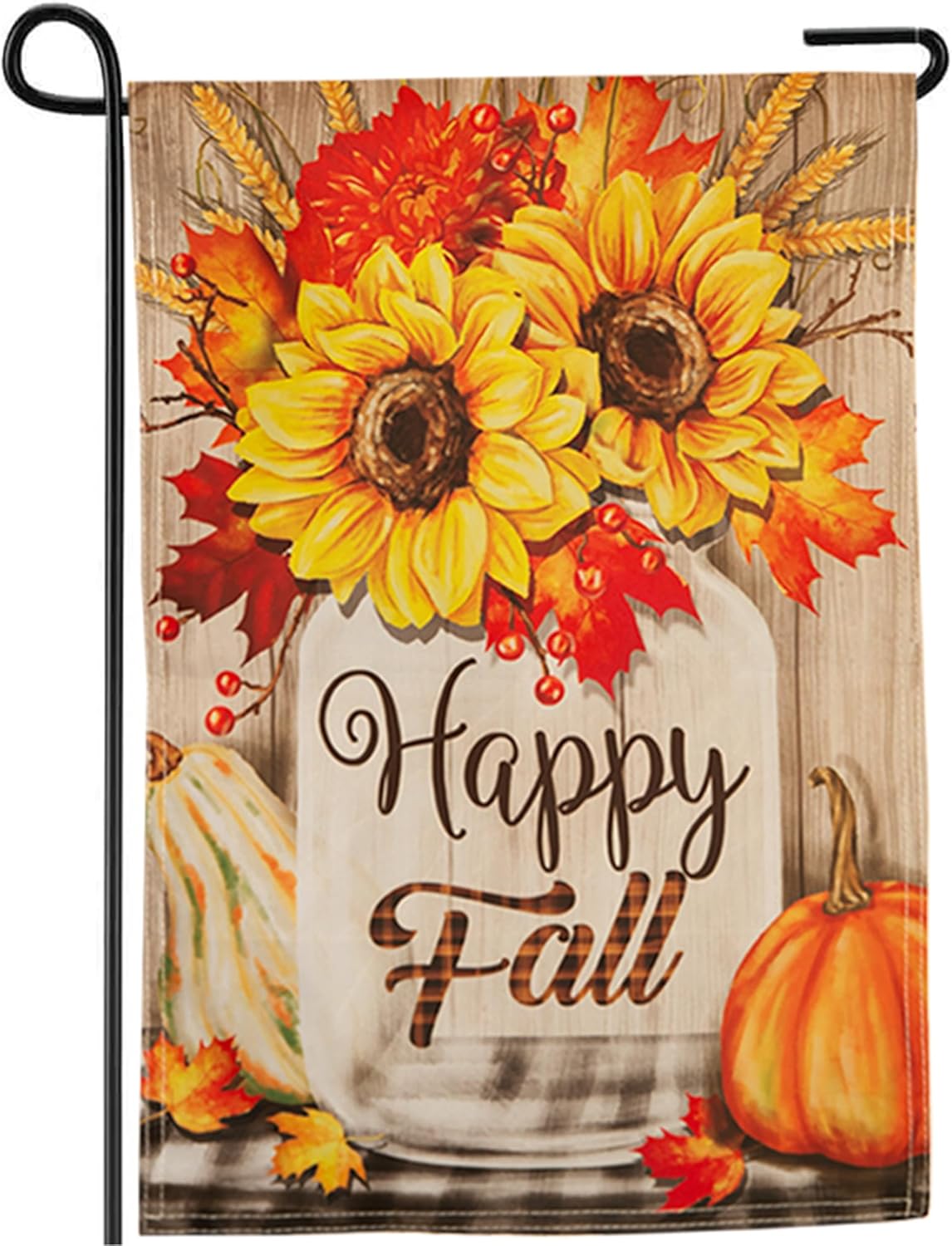 Amazon.com : Happy Fall 12x18 Inch Double Sided Seasonal Garden Flag ...