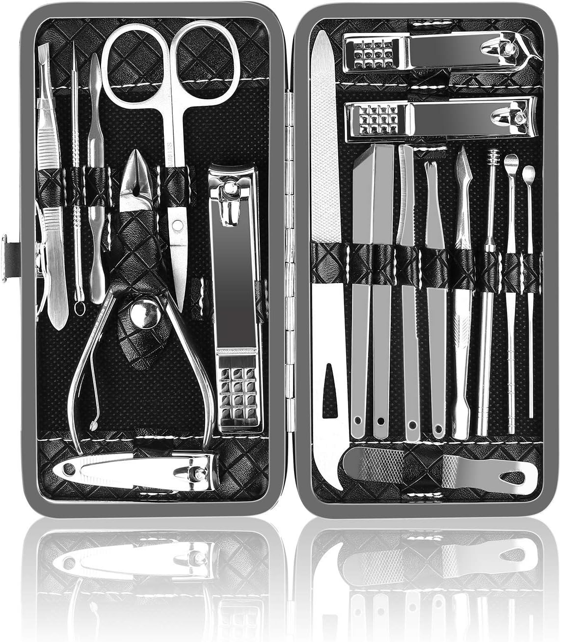 Amazon.com : Manicure Kit, Okom Manicure Set, Travel Essentials Nail ...