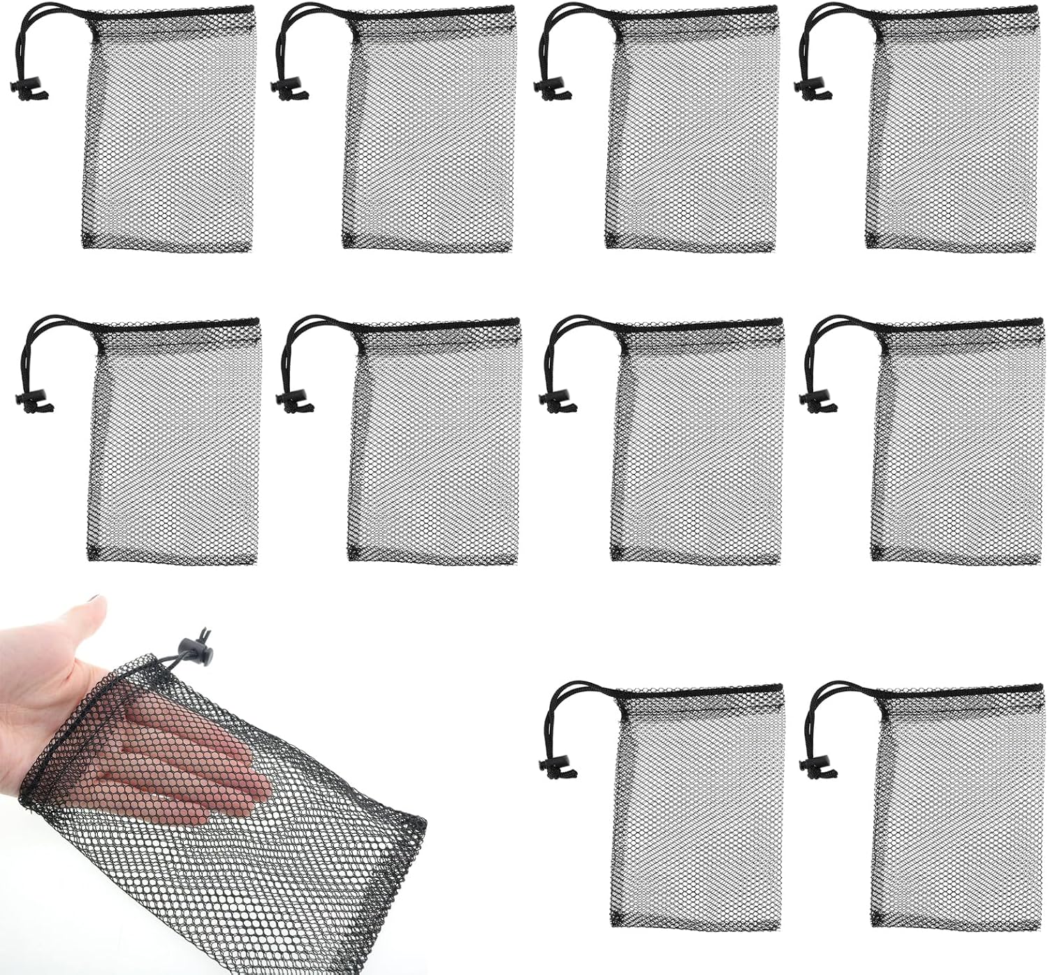 10 Pcs Net Bag 2 Sizes Small Mesh Bags for Easy Organization ...