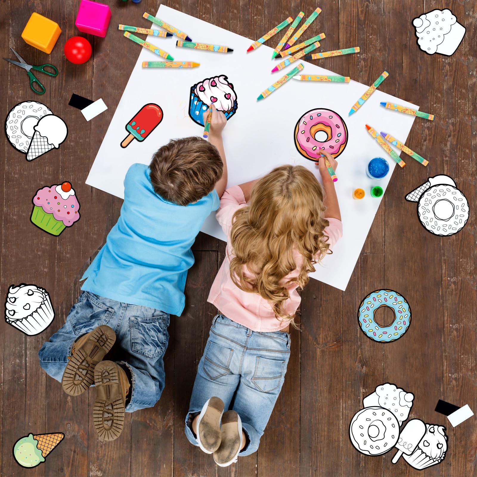 Snapklik.com : 30 Pcs Crafts Color Your Own Magnet For Kids Sweet Treat ...