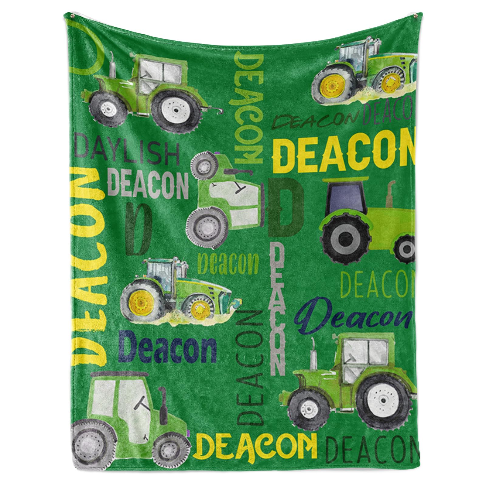 Amazon.com: Personalized Tractors Blanket - Custom Name with Farm ...
