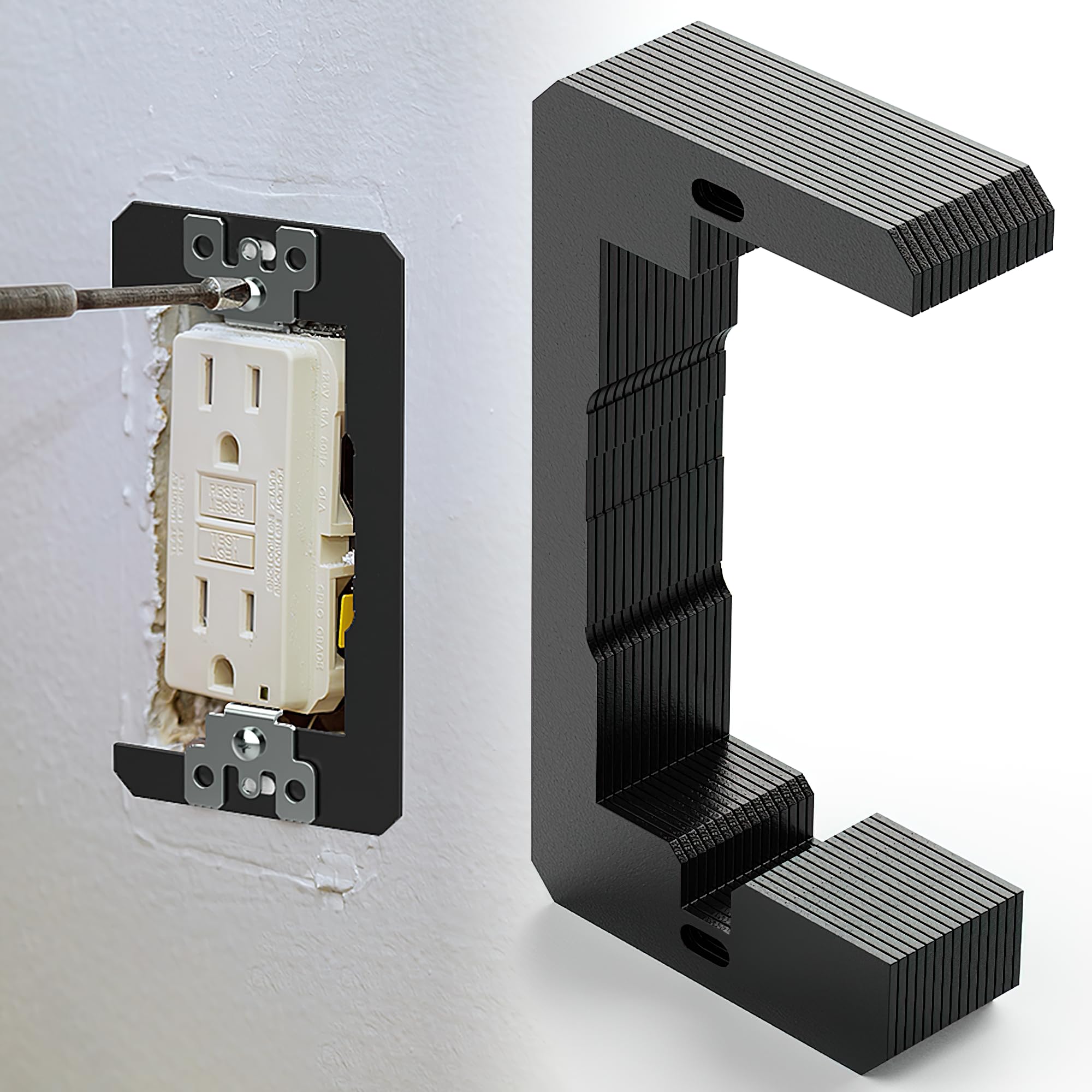 Wuno Shop 20 Pcs Wall Plate Spacer, Flush Fit Device Leveling Plate ...