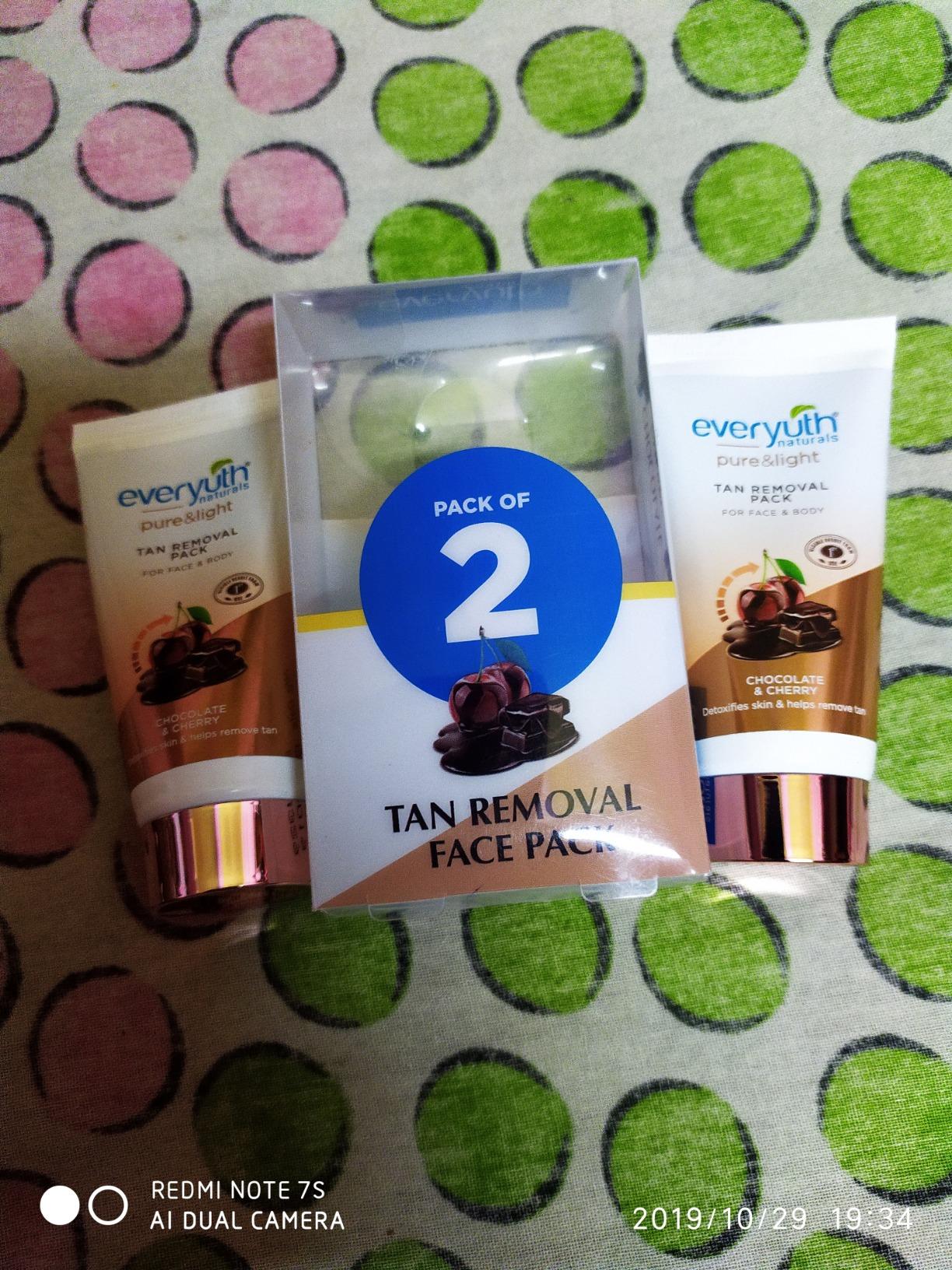 Everyuth Naturals Chocolate & Cherry Tan Removal Face Pack, 50 g (Pack ...