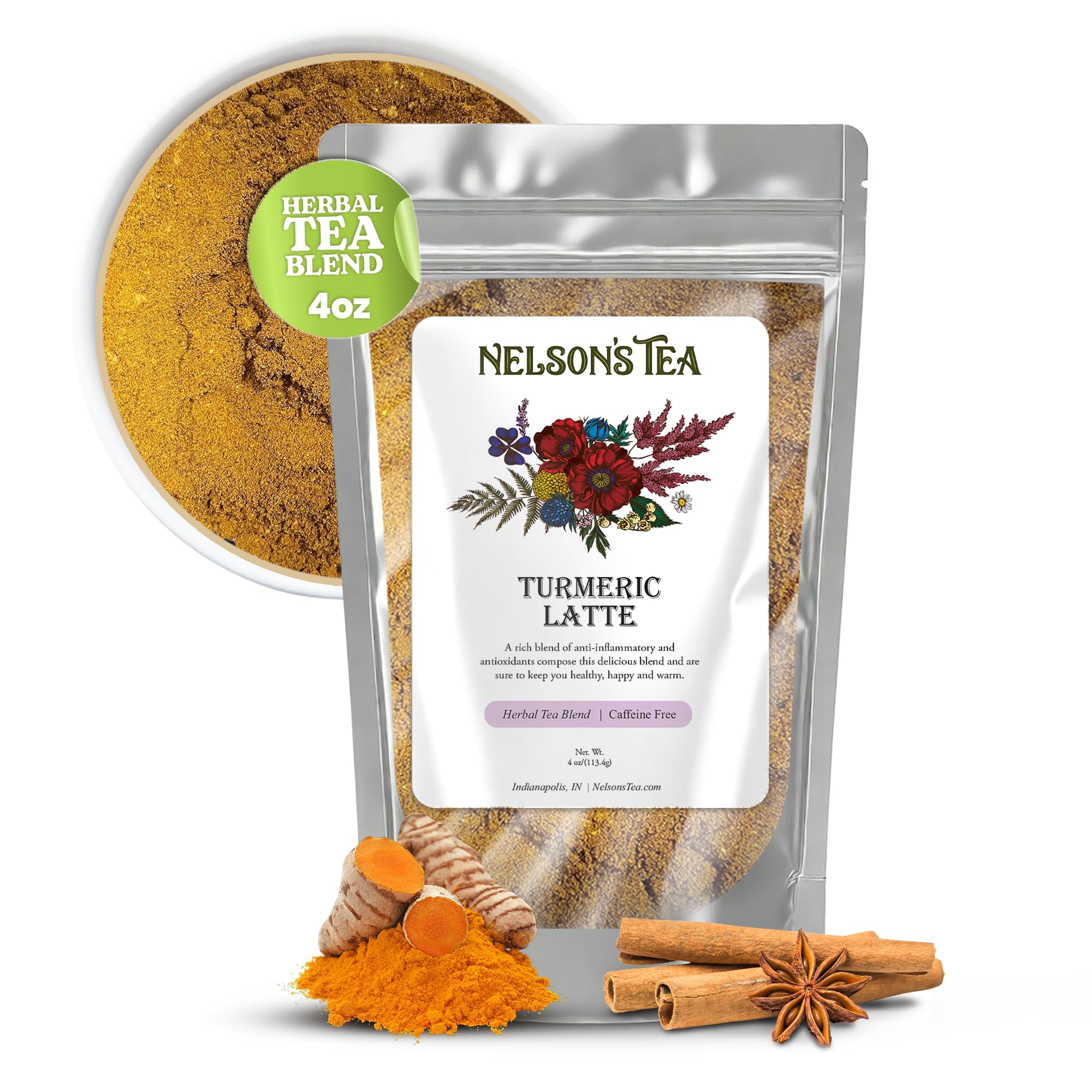 Amazon.com: Nelson's Tea - Latte de té de cúrcuma - Mezcla de cúrcuma ...