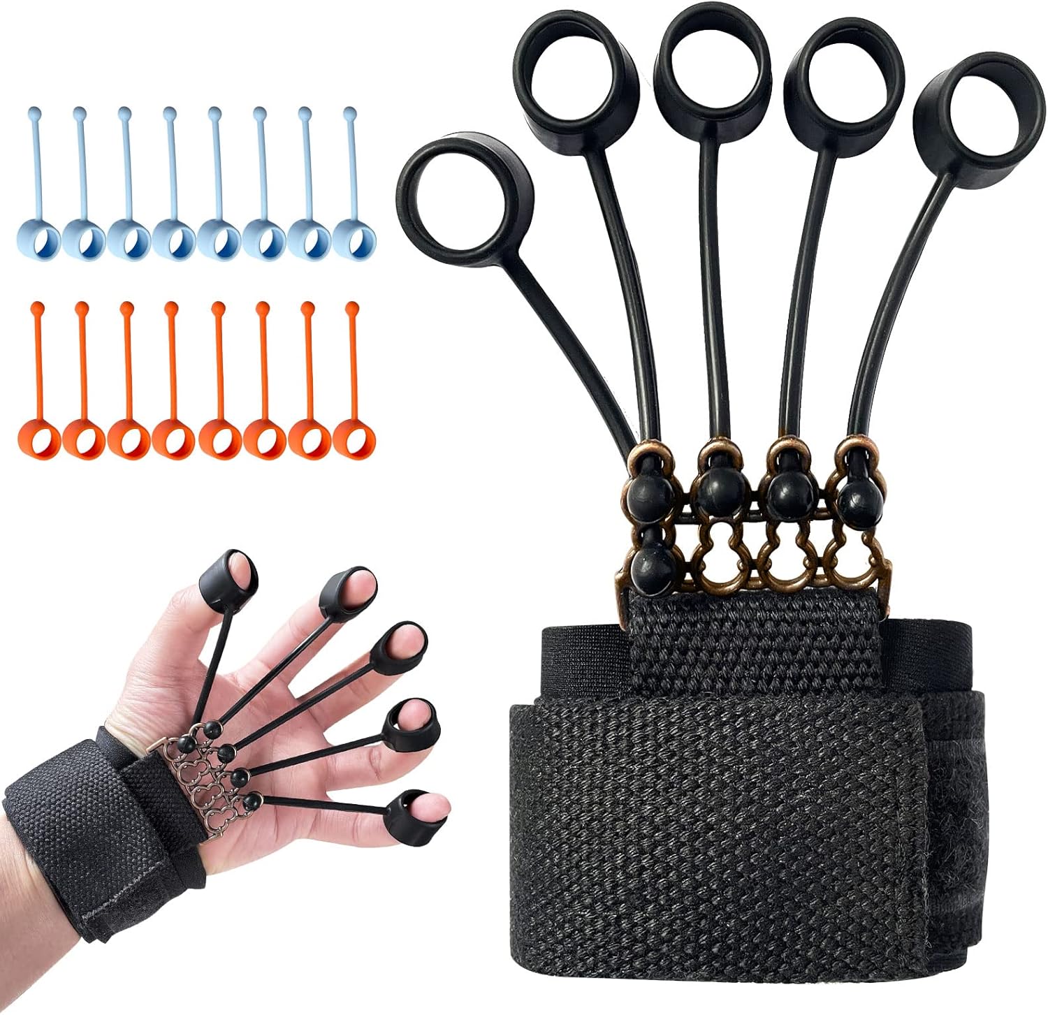 Amazon.com : Finger Grip Strength Trainer - 3 Levels Resistance Hand ...