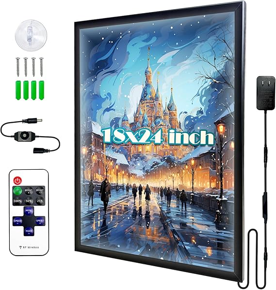 Amazon.com: LED Poster Frame 18"x24" with Remote and Manual Control ...