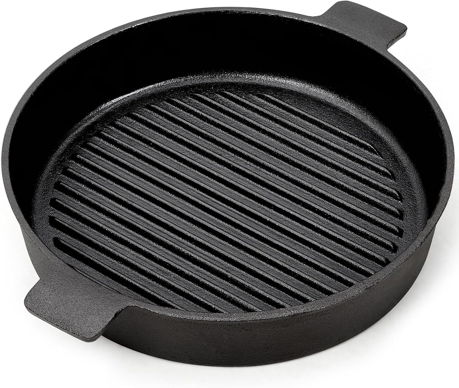 Warmiehomy Cast Iron Griddle Pan,27cm Pre-Seasoned Non-Stick Grill Pan ...
