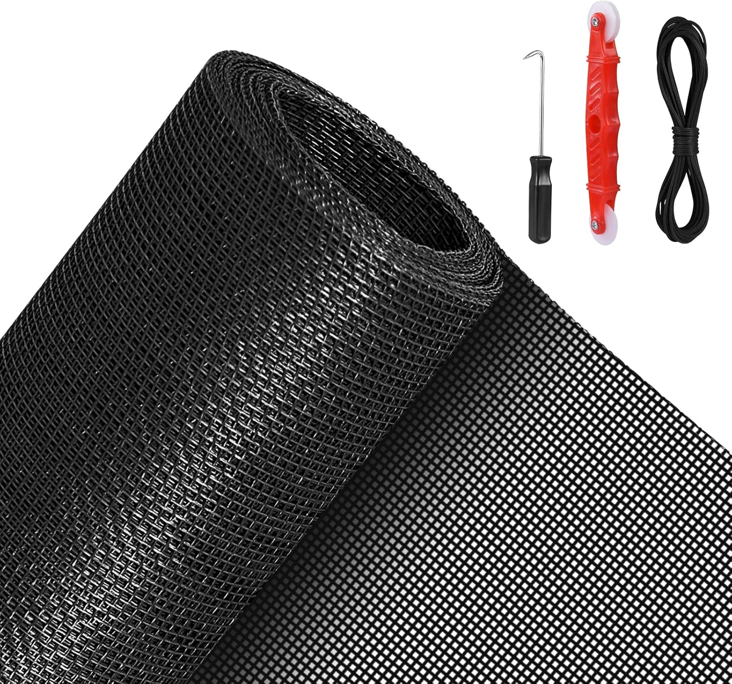 QWR Pet Proof Window Screen and Screen Door Replacement Kit, 39"x118 ...