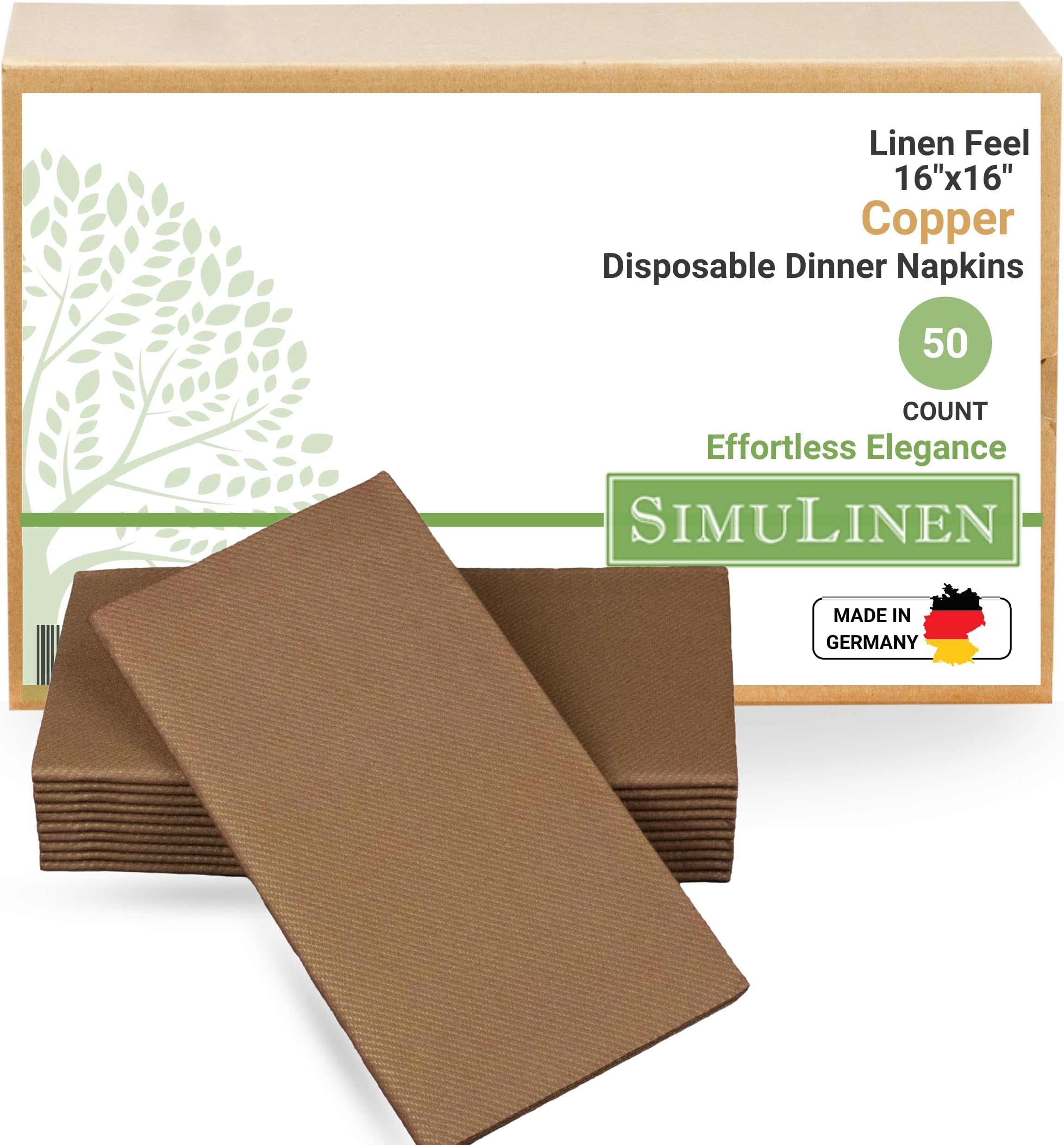 Amazon.com: 200-Pack Disposable Linen-Feel Luminous Orange Napkins, 12 ...