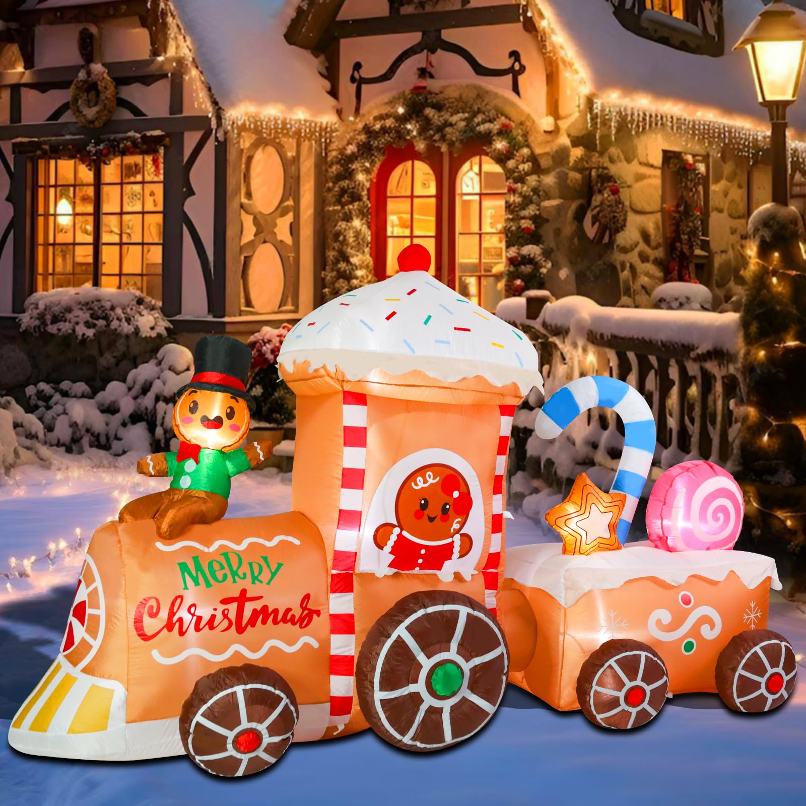 Snapklik.com : Christmas Inflatables Outdoor Decoration Inflatable Train