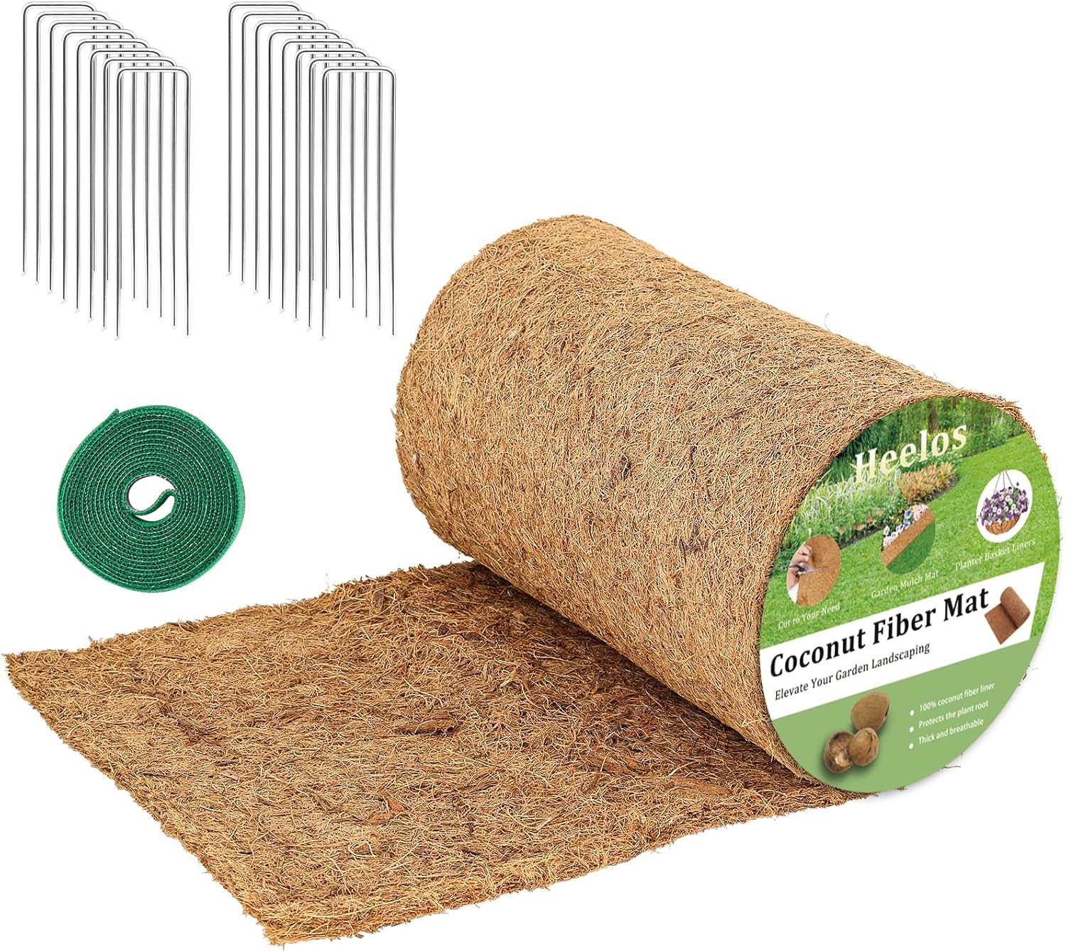 Amazon.com : Heelos Thick Coco Fiber Liner Roll,120x12inch Natural ...
