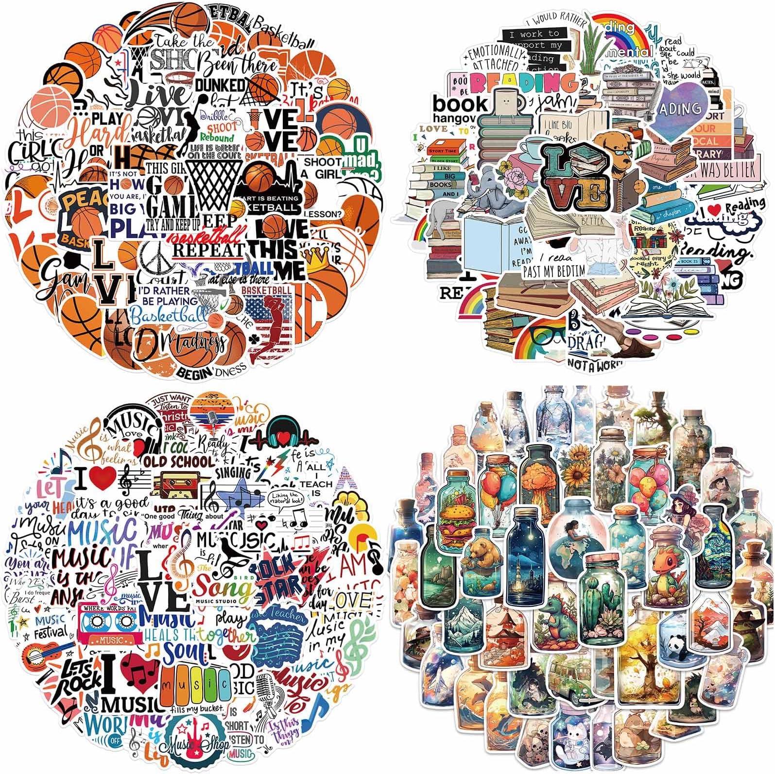 Amazon.com: 200-Piece Stickers Variety Pack - Assorted Vinyl Aesthetic ...