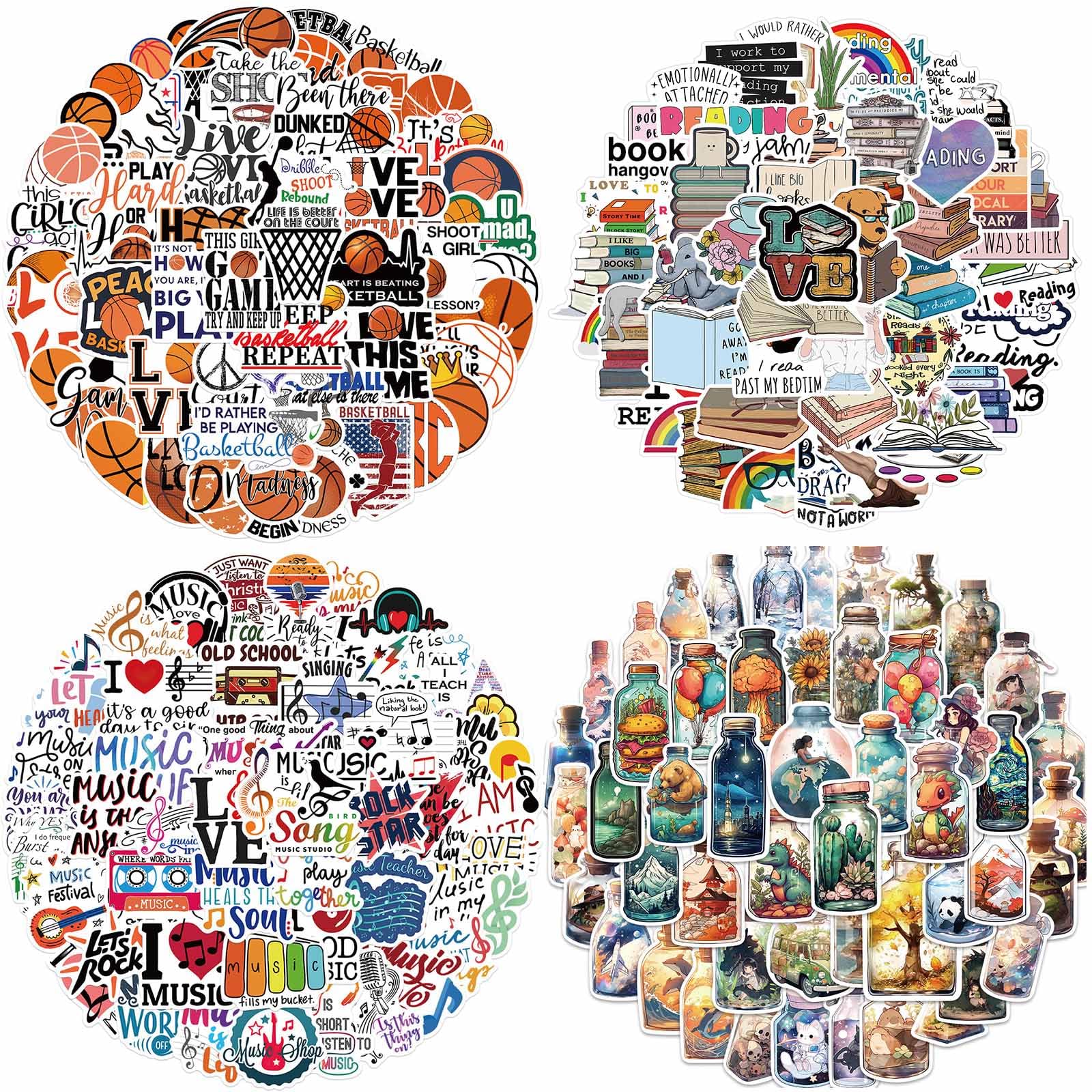 Amazon.com: 200-Piece Stickers Variety Pack - Assorted Vinyl Aesthetic ...