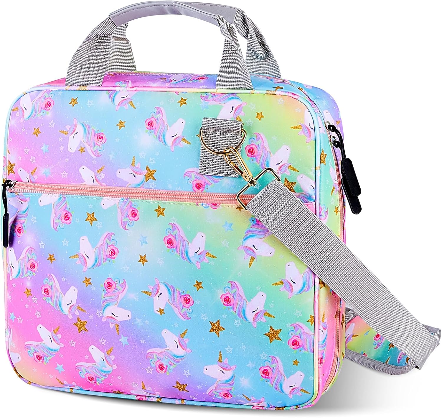 Amazon.com : Zipper Binder with Shoulder Strap, 2 Inch 3 Ring Binder ...