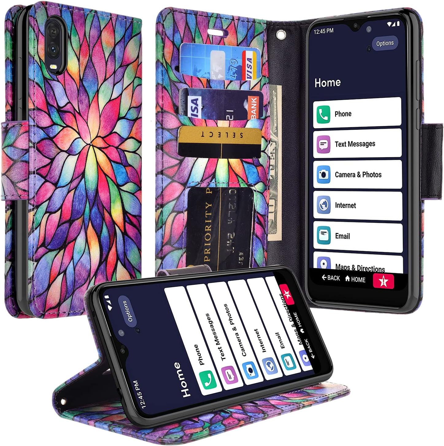 Amazon.com: Lacass Case for Jitterbug Smart4,[Cards Theft Scan ...