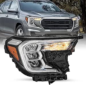 JSBOYAT Headlight Assembly Set Fits 2022-2024 GMC Terrain SLE/SLT OEM ...