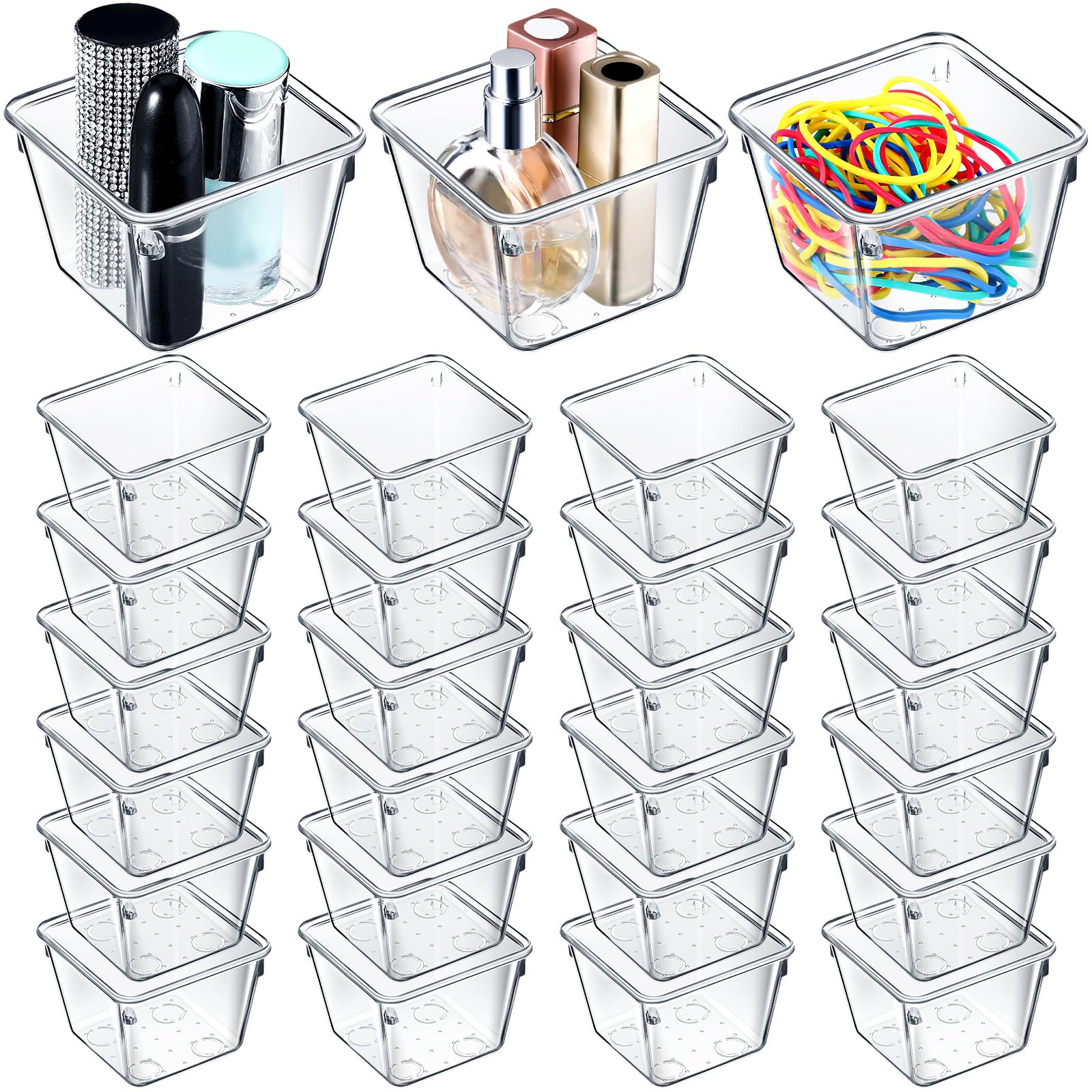 Amazon.com: Tioncy 24 Pcs Clear Drawer Organizers 3" x 3" x 2 ...