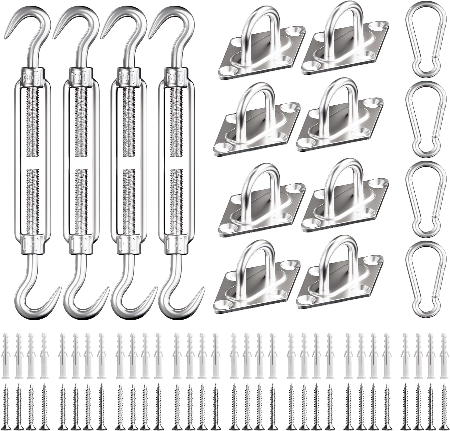 Amazon.com : M6 Shade Sail Hardware Kit, 304 Stainless Steel Anti-Rust ...