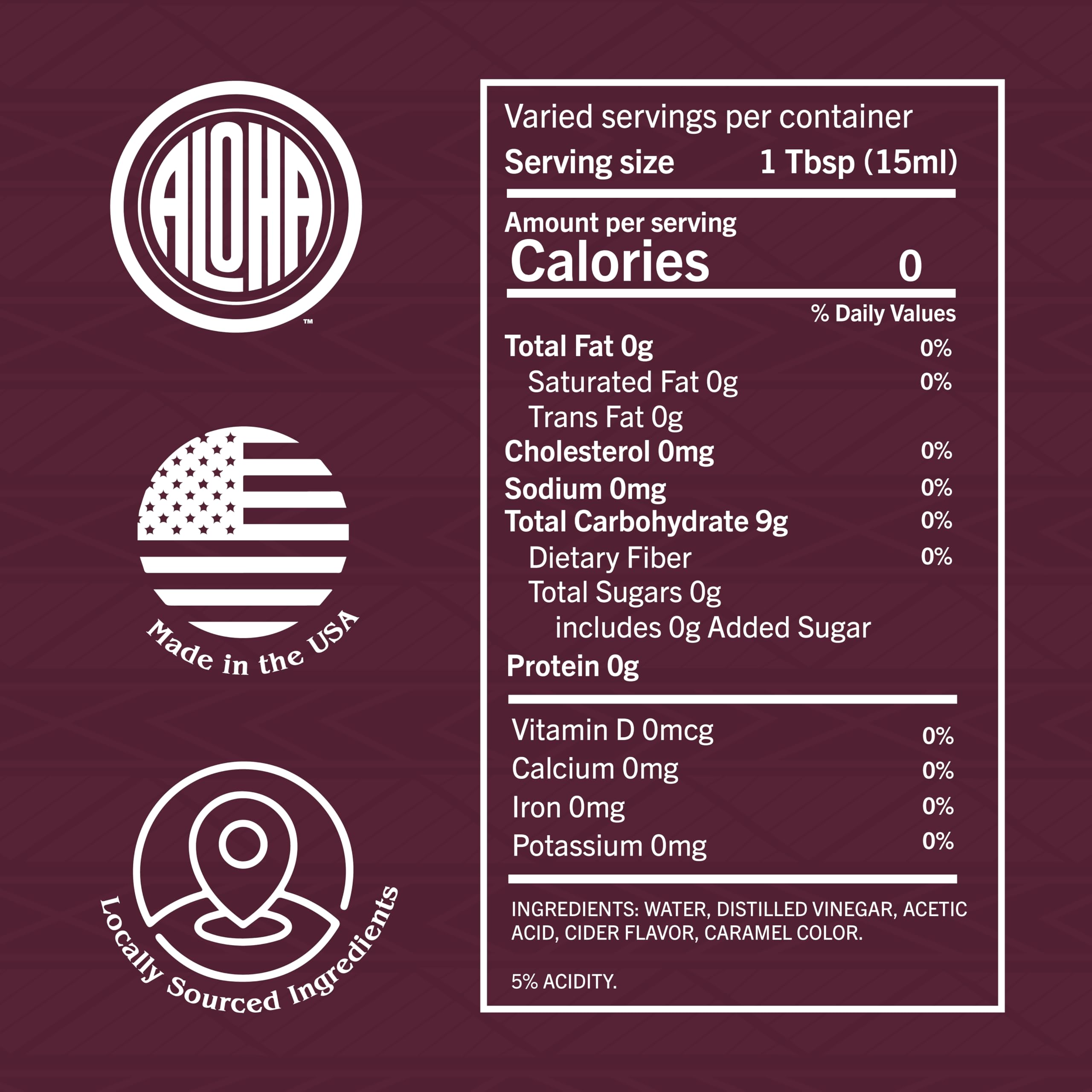 Snapklik.com : Aloha Shoyu - Cider Flavored Vinegar - 5% Acidity Level ...