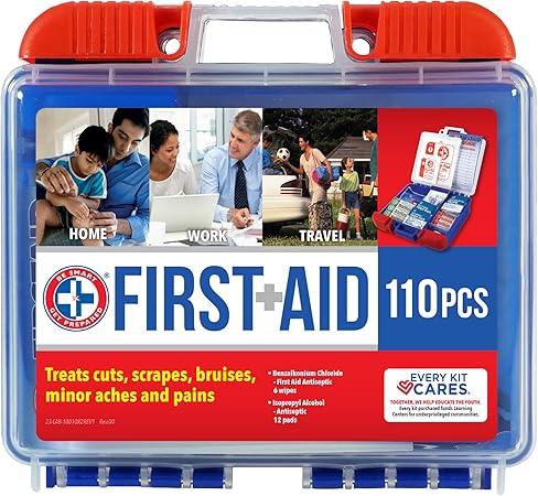 Amazon.com: Be Smart Get Prepared 110 Piece First Aid Kit: Clean, Treat ...