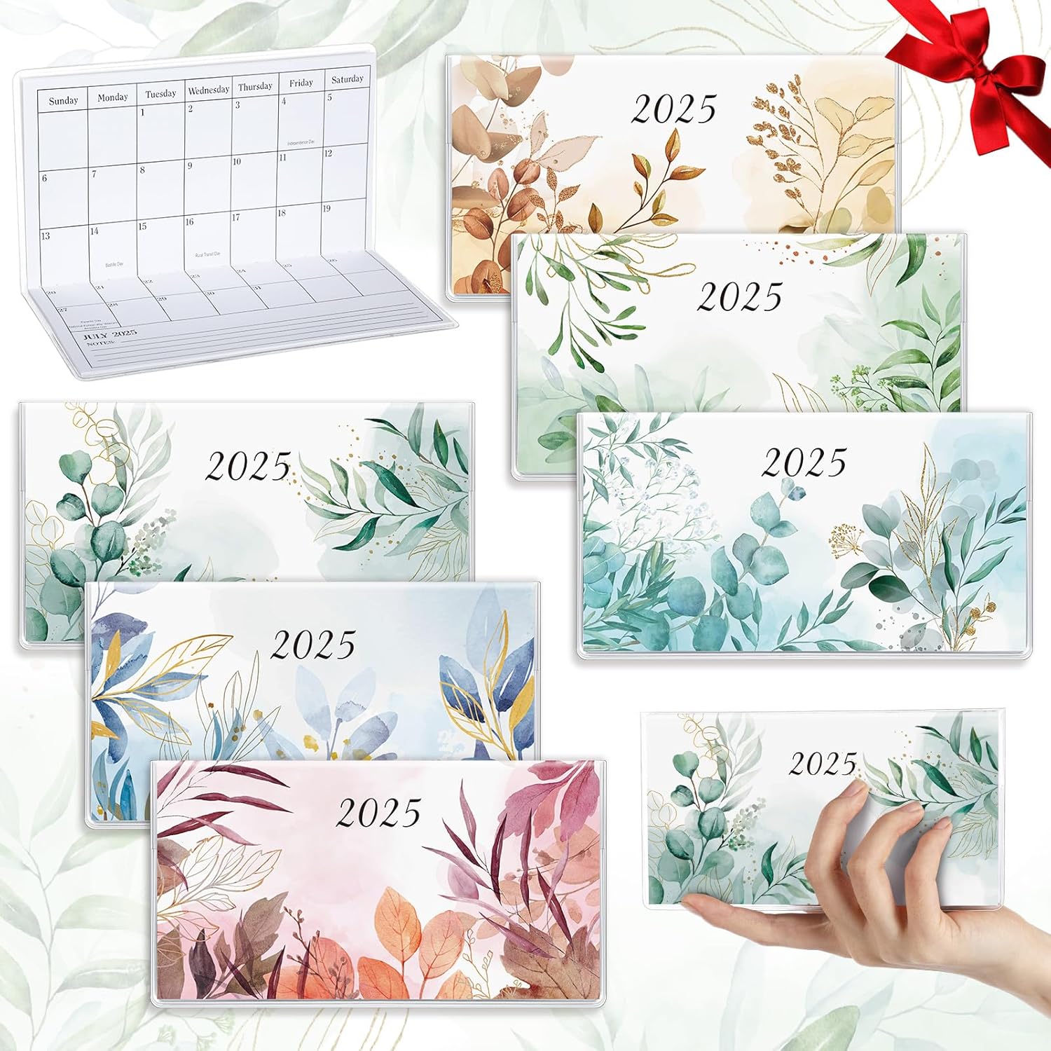 Amazon.com : ReliThick 6 Pcs 2025 Pocket Calendar for Purse Monthly ...