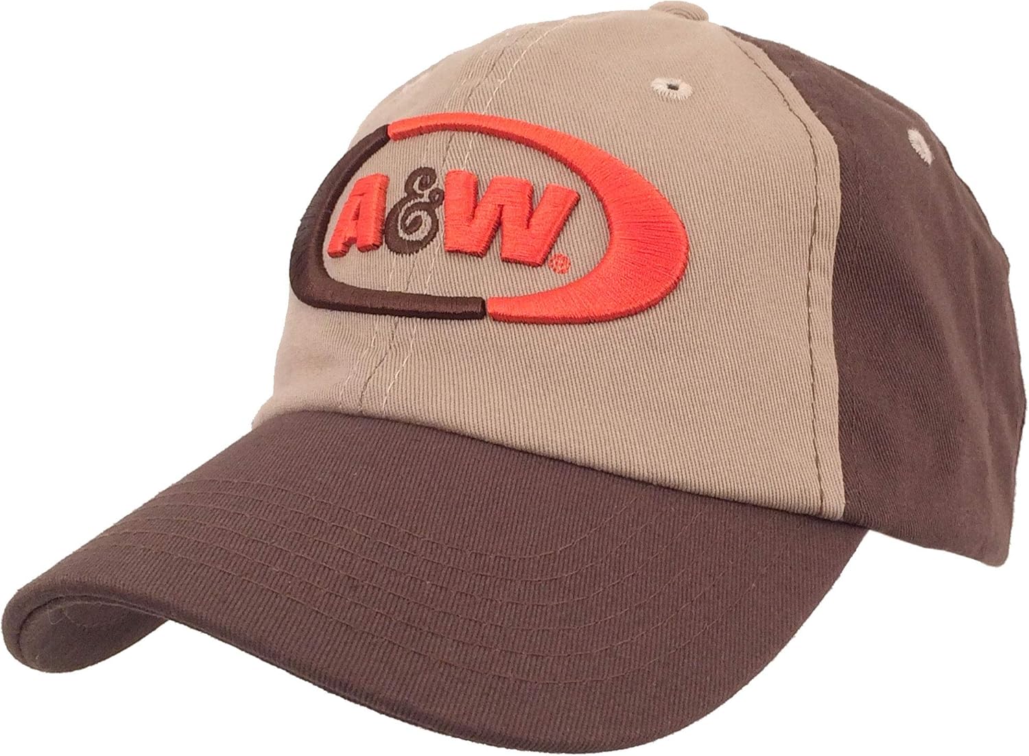 Amazon.com: Tee Luv A&W Logo Hat - A and W Root Beer Baseball Cap (Tan ...