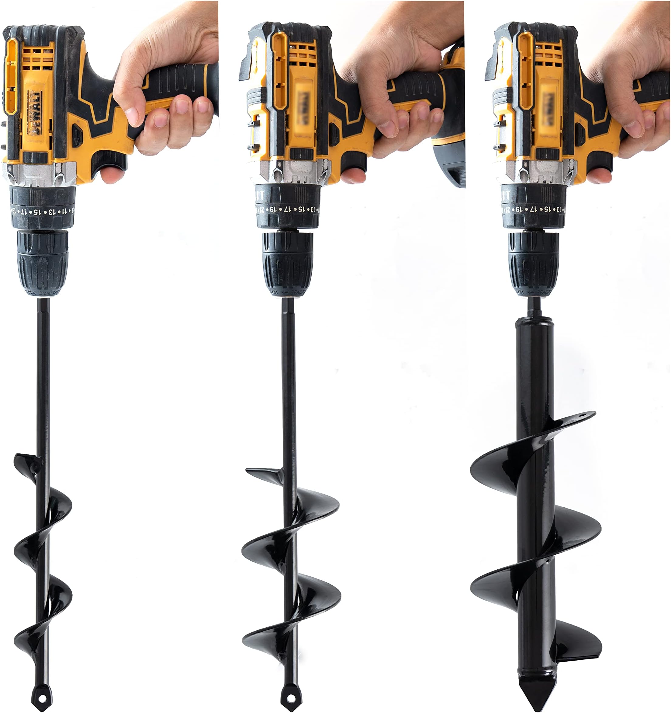 VASGOR Set 3 (1.6x16, 2.6x16, 3.5x16) Solid Shaft Auger Drill Bit for ...