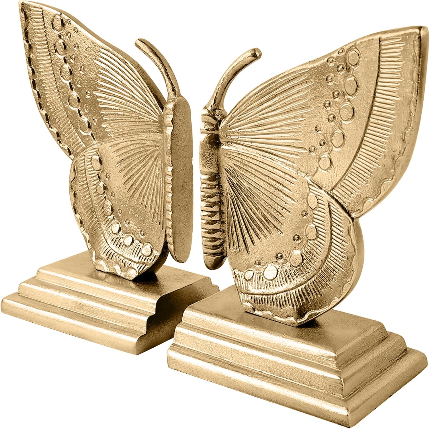 Amazon.com: NOVAURB Vintage Brass Decorative Butterfly Bookends, Heavy ...