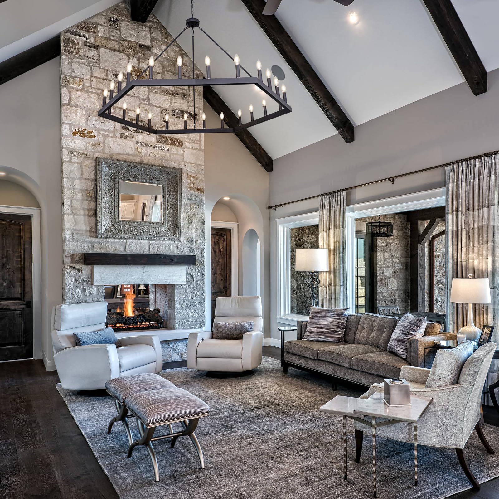 Snapklik.com : Extra Large Chandeliers For High Ceilings, Black ...