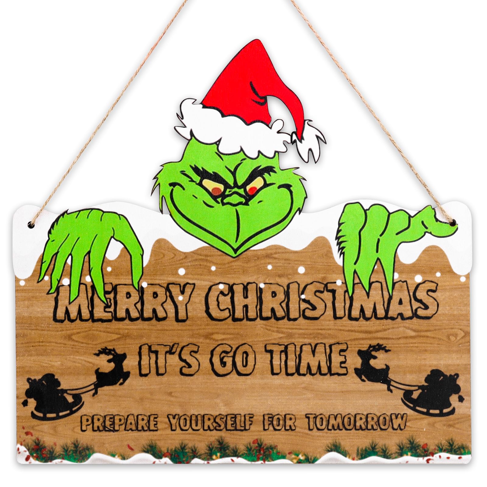 Christmas Decorations Hanging Signs Merry Christmas Door Sign for ...