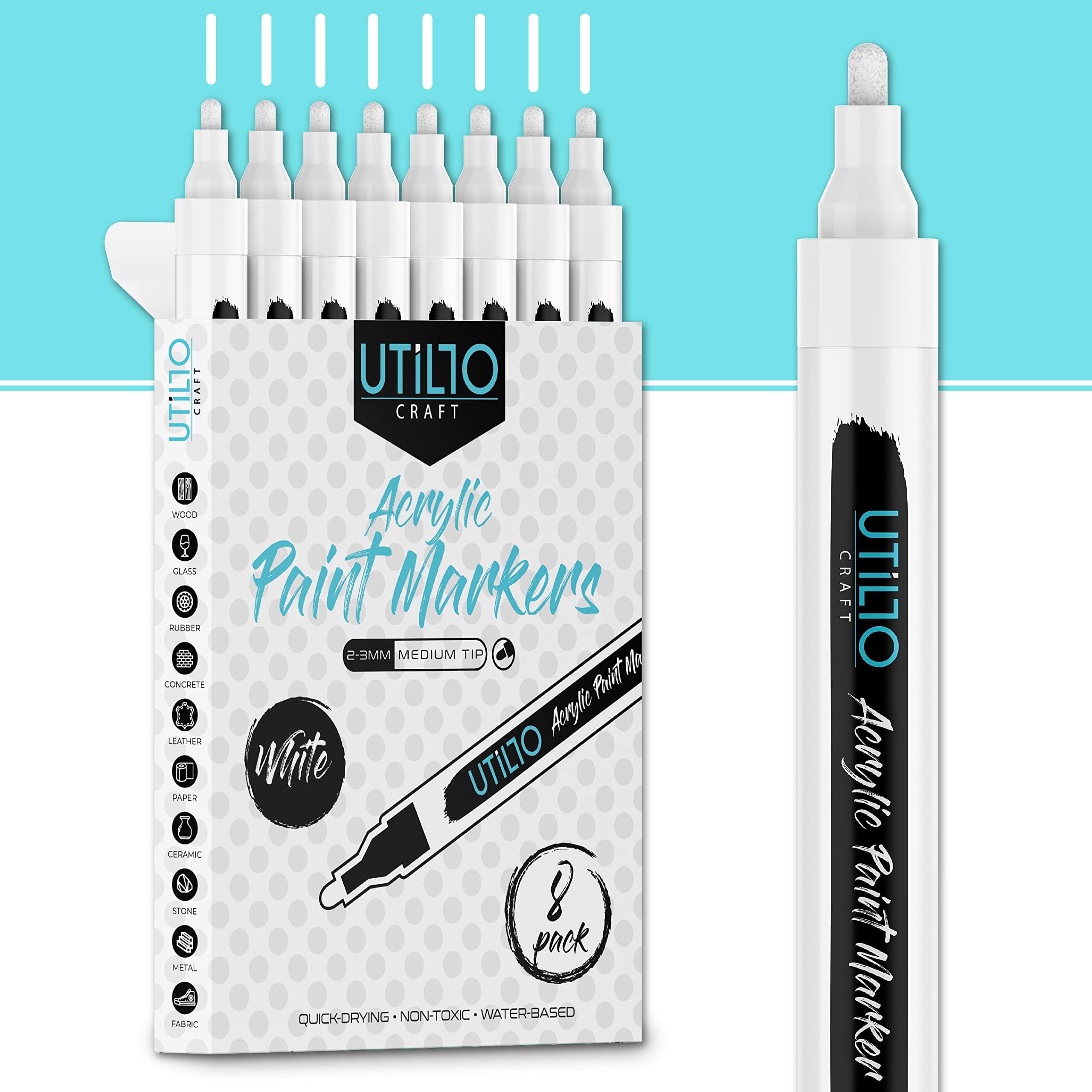 Amazon.com: Fabric and Laundry Permanent Marker Pen White - Perfect For ...