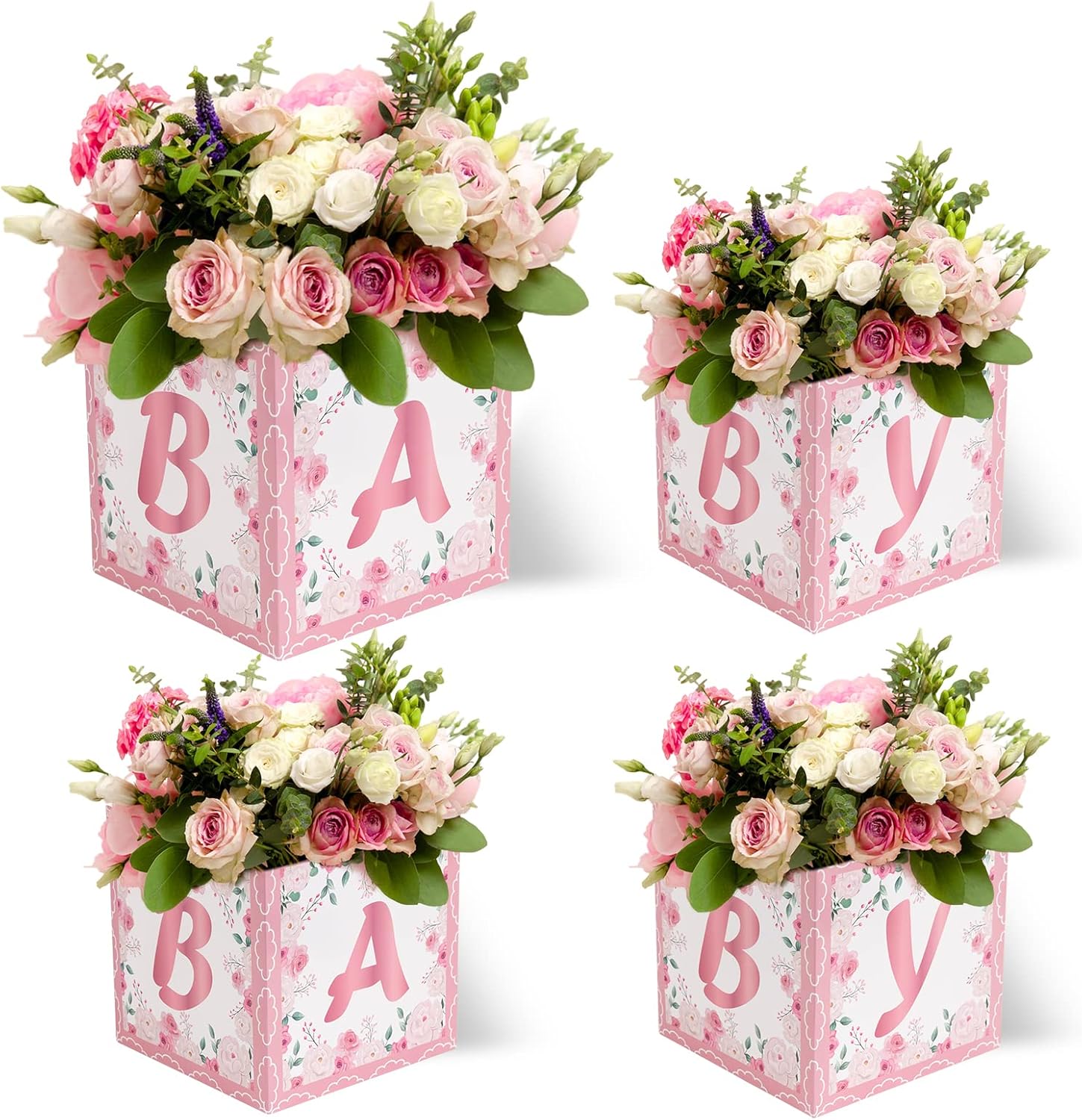 Amazon.com: SUNBEAUTY Baby Shower Decorations Girl Baby Boxes ...