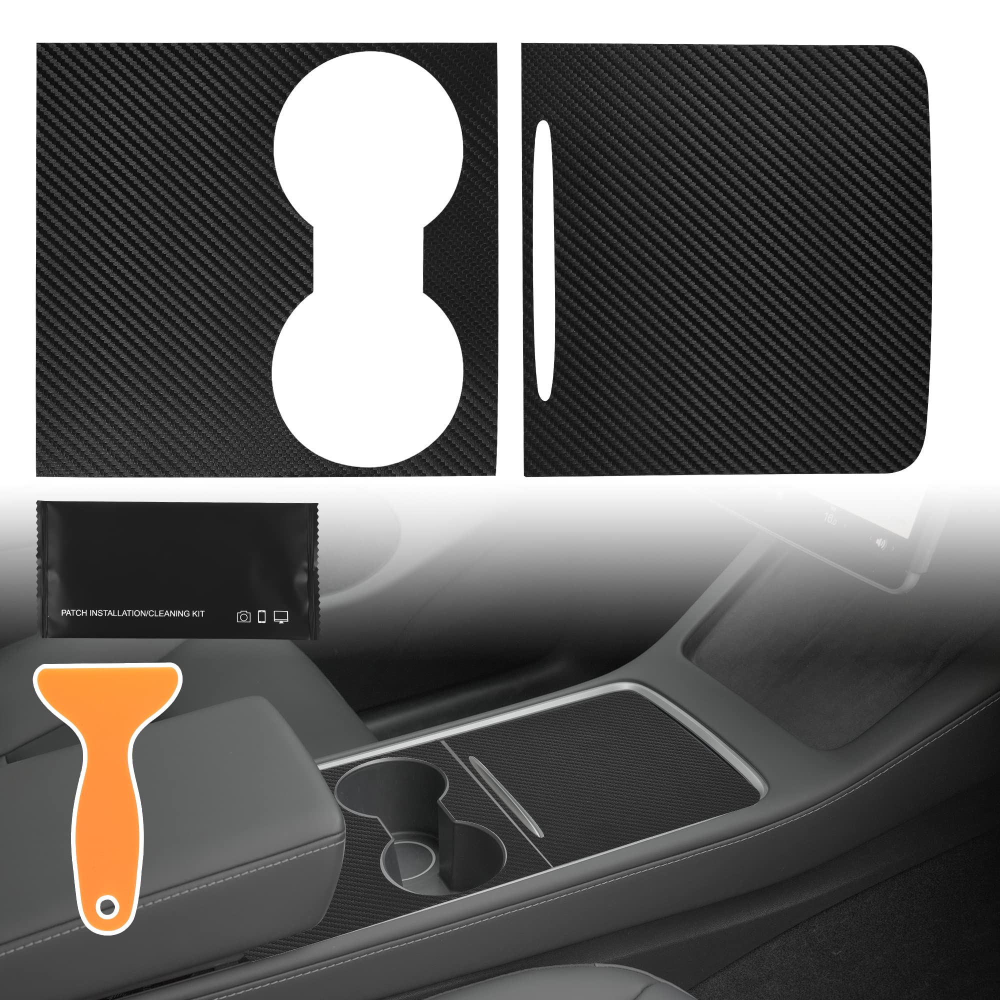 Amazon.com: Tinlucys Center Console Wrap Carbon Fiber Parttern Designed ...