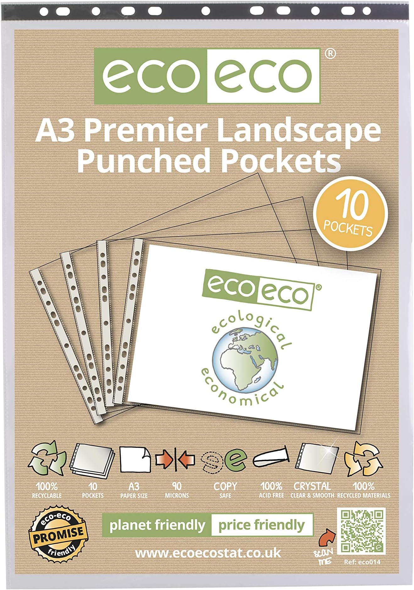 Lotus Premium A3 Landscape Punched Pockets - Ultra Strong 90 Micron ...