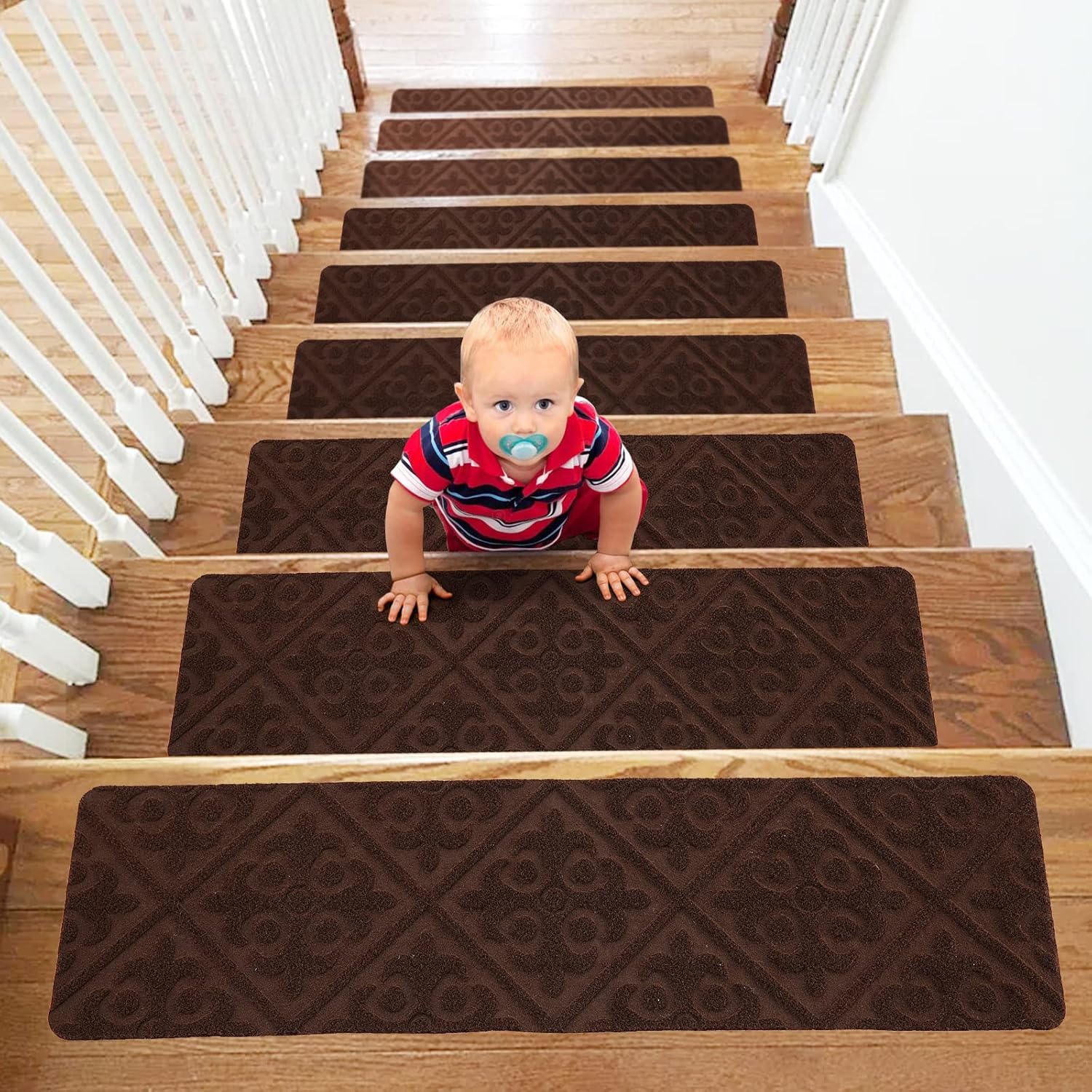 Amazon.de: Fuloon Stufenmatten Innen 15 stück 20 * 65 cm, Treppenstufen ...