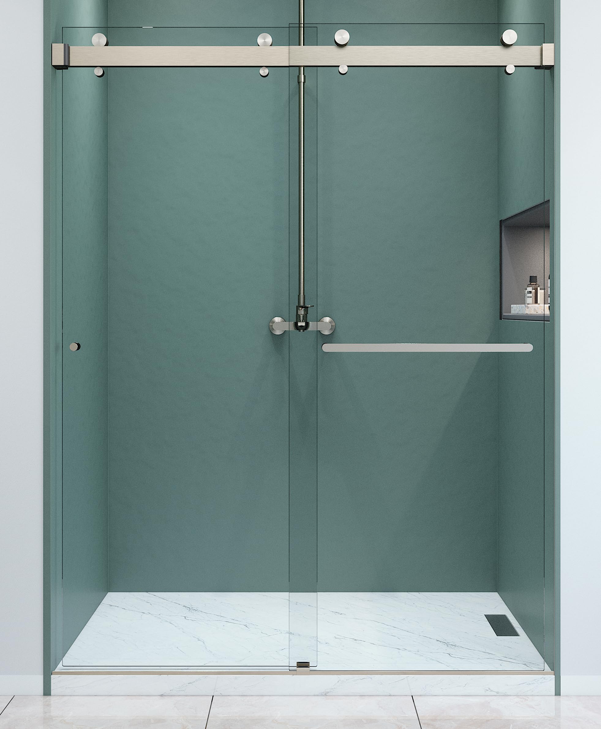 EUROTECH SHOWERS Twinglide ANZA-200 Frameless Shower Door 56.5-60 ...